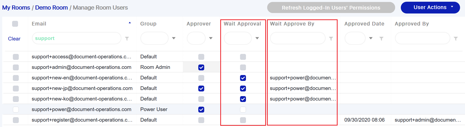 2nd Level Approval for Room Invitations – quikdata