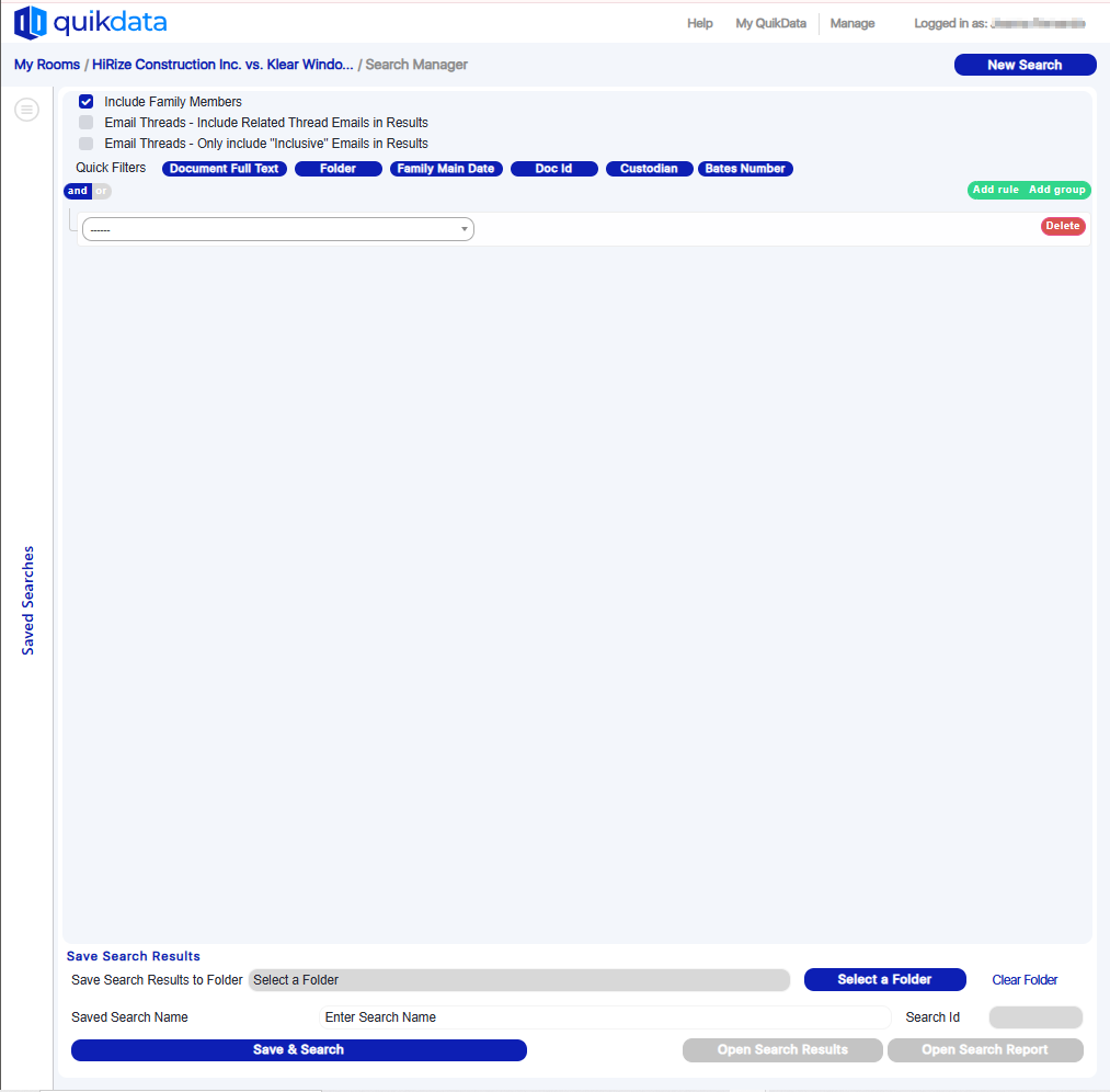 Search Manager – quikdata