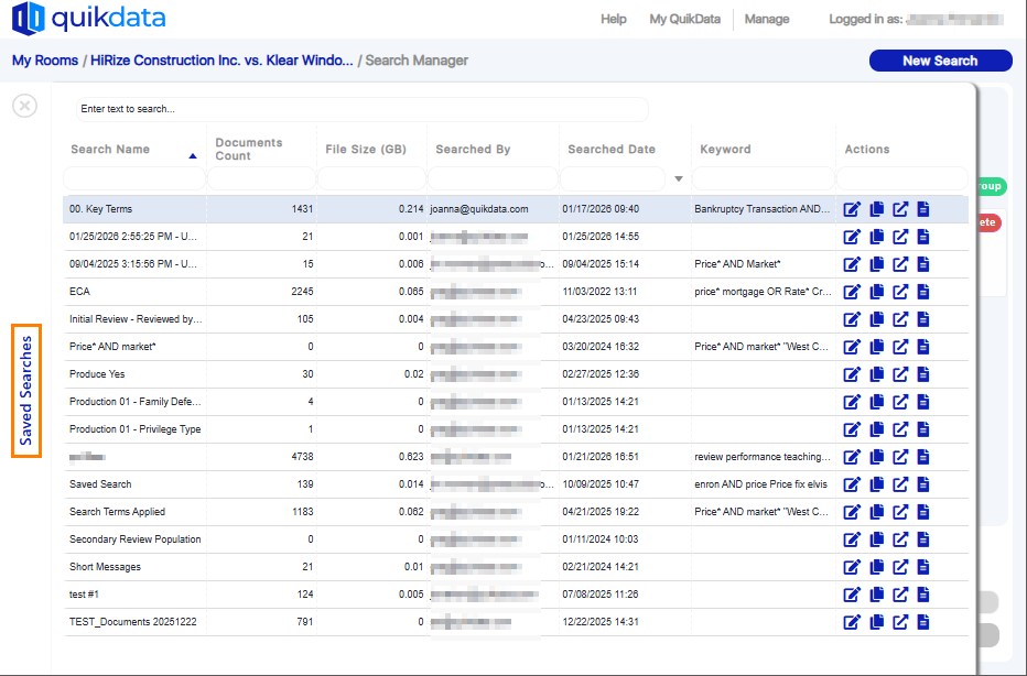 Search Manager – quikdata