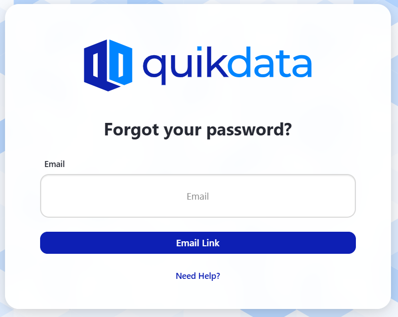 User Registration & Password Management – quikdata